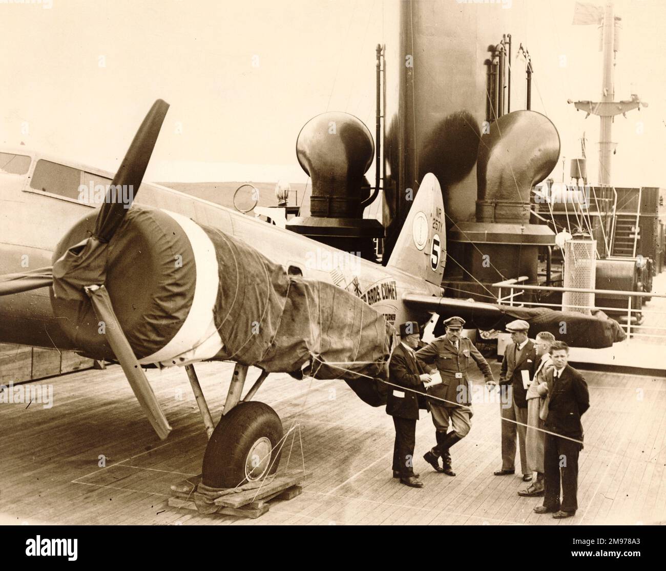 An American entry into the England to Australia race, the Boeing 247D ...