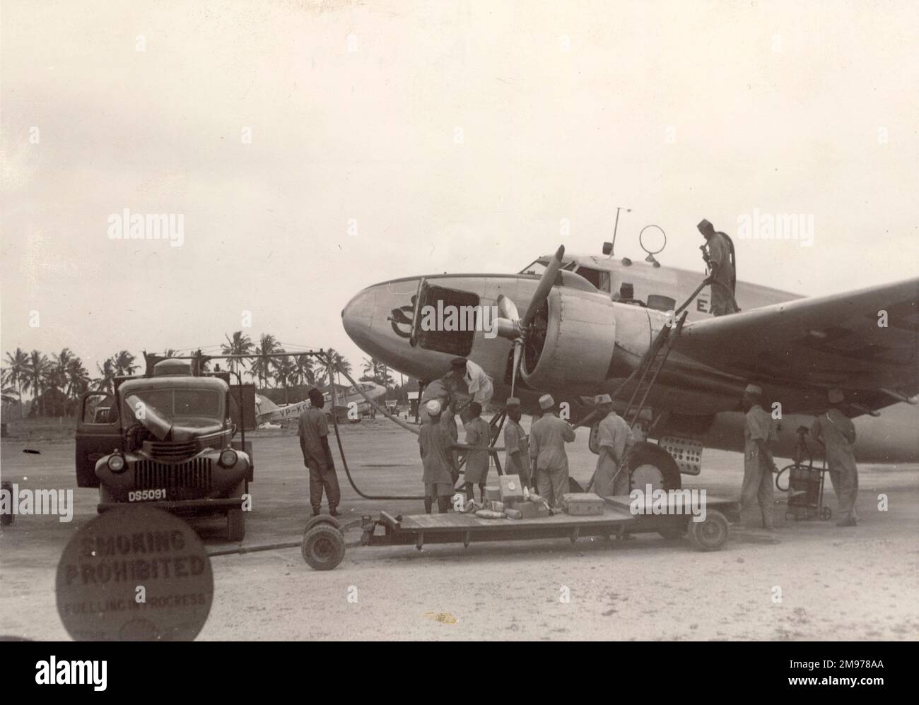 Lockheed L18 Lodestar of East African Airways, at Dar-es-Salaa Stock ...