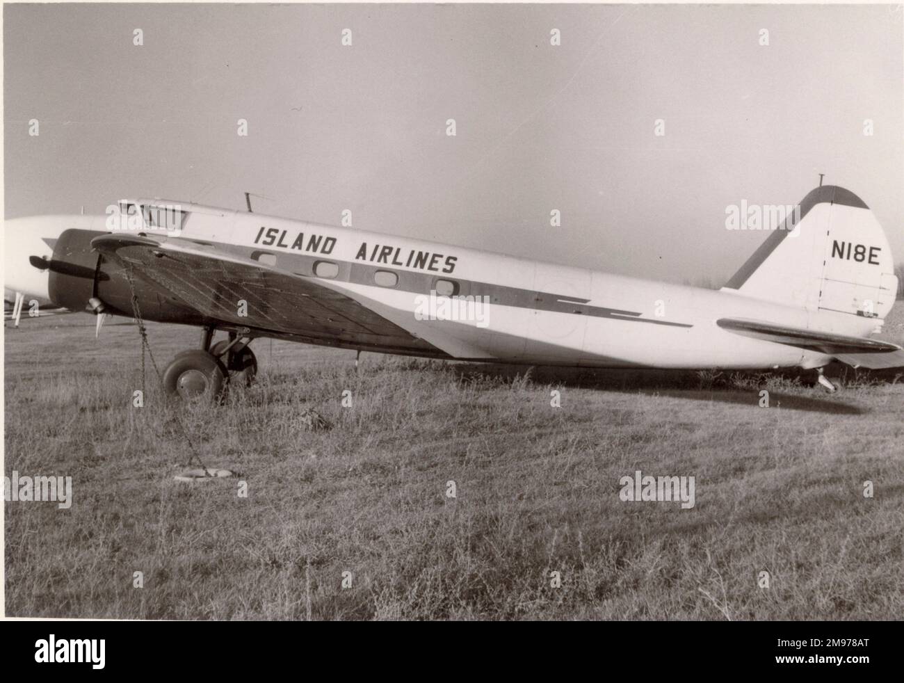 Boeing 247D, N18E, of Island Airlines. This aircraft is currently ...
