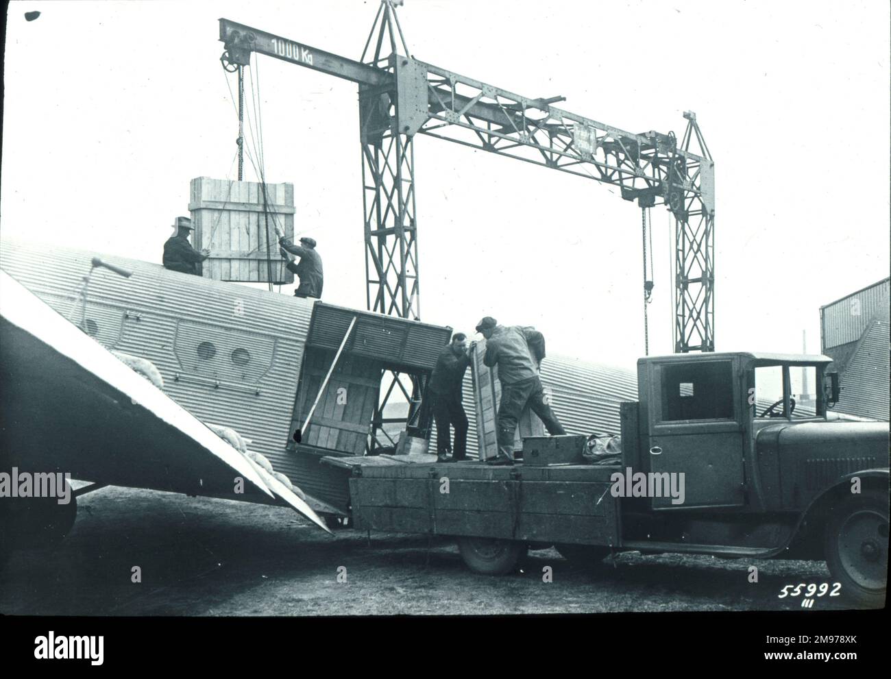 Junkers (possibly a Ju52ce) being loaded Stock Photo - Alamy