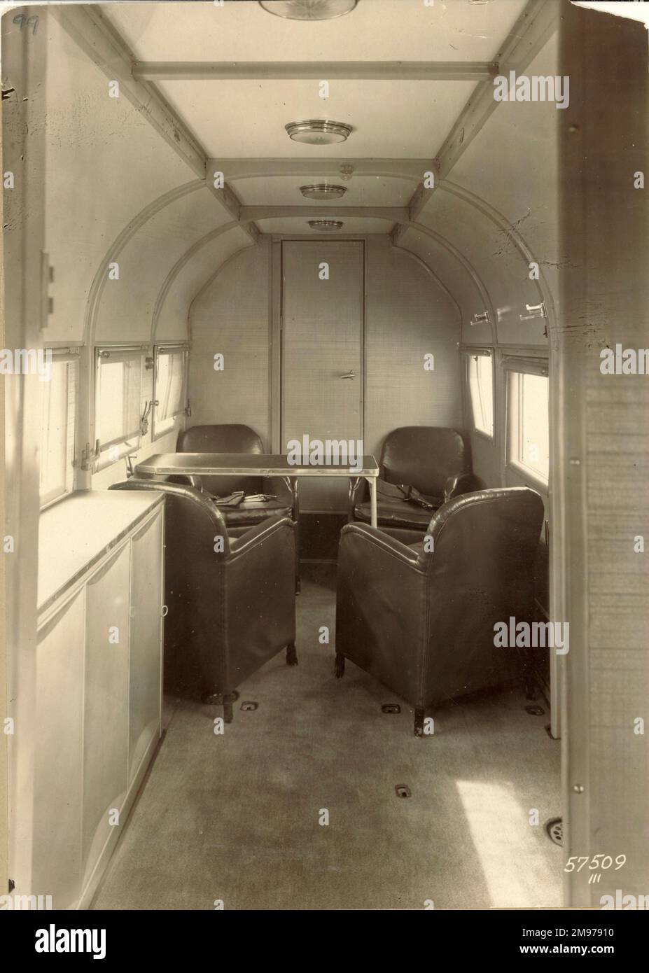 The rear cabin of a Junkers Ju52/3m supplied to Prince Bibesco in 1932 ...