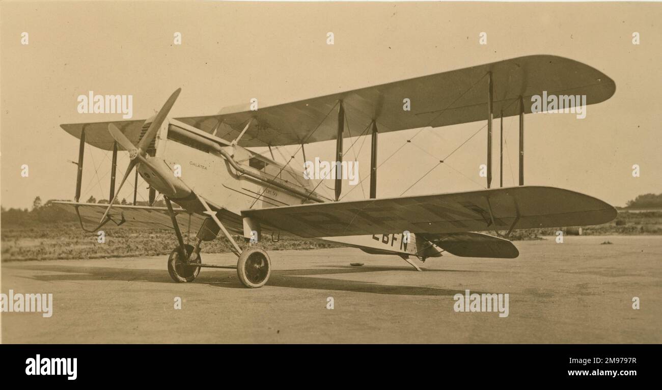 The prototype de Havilland DH50, G-EBFN, Galatea Stock Photo - Alamy