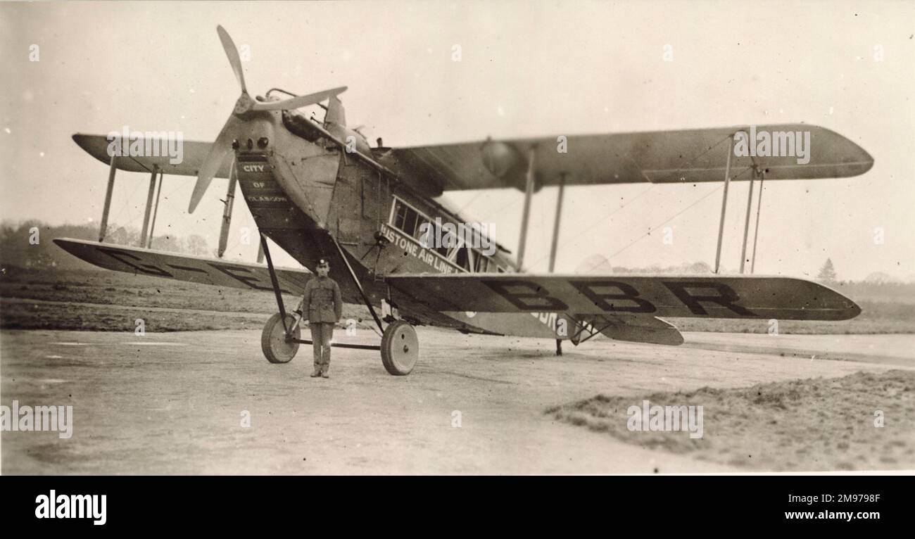 de Havilland DH34, G-EBBR, City of Glasgow, was delivered to Instone ...