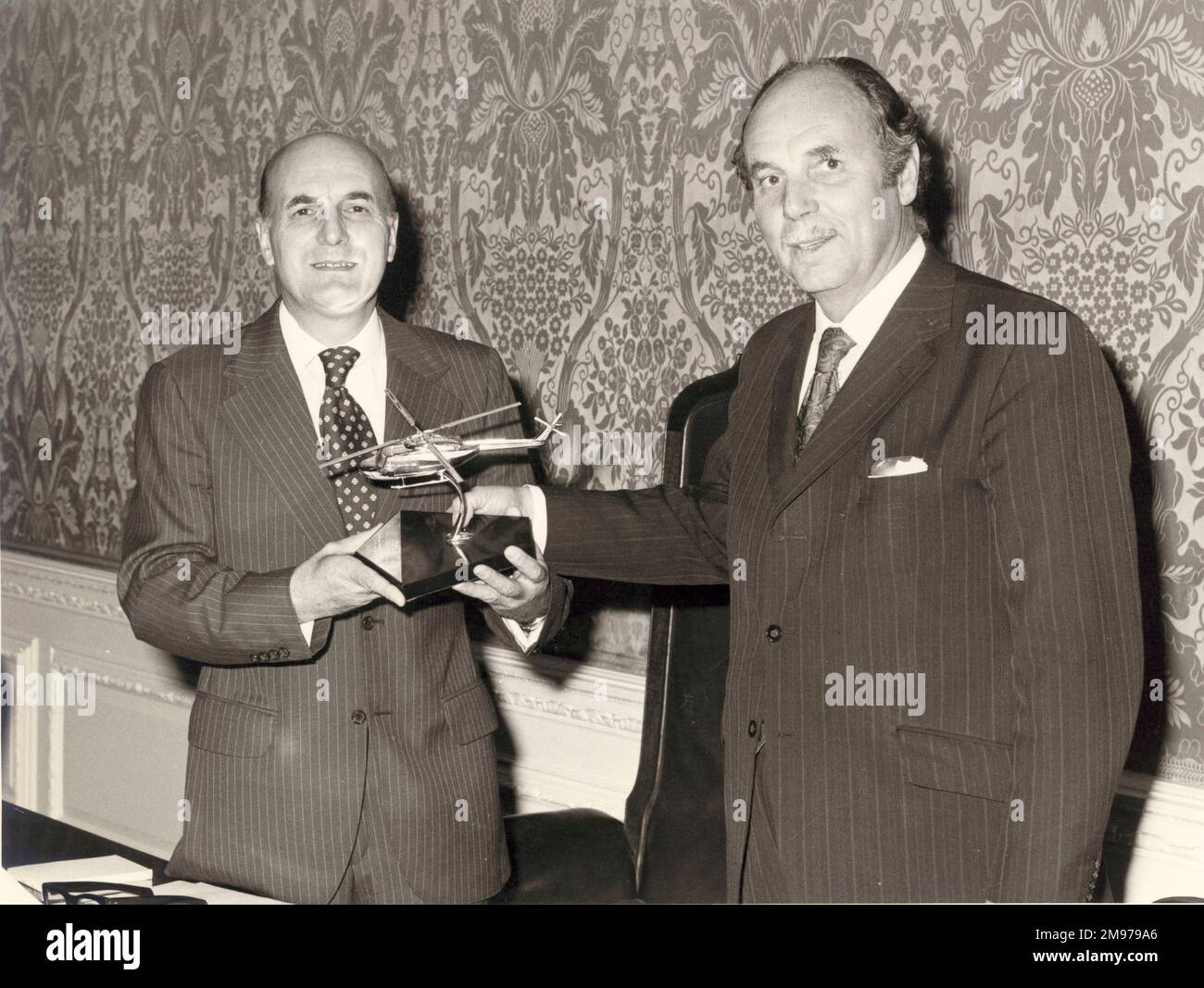 Dr George Steedman Hislop (right), RAeS President 1973-1974, and B.P ...