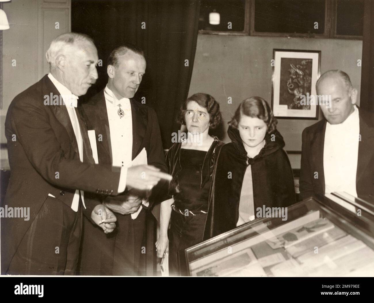 RAeS exhibit, South Kensington, London. From left: J.E. Hodgson, Col ...