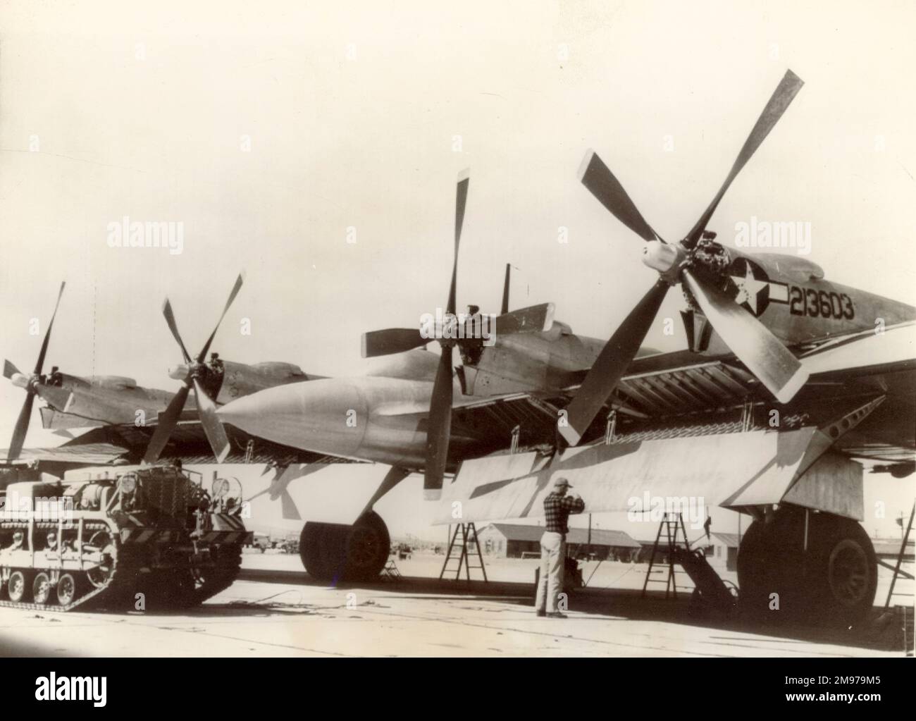 The first Northrop XB-35, 42-13603, after modification to take four ...