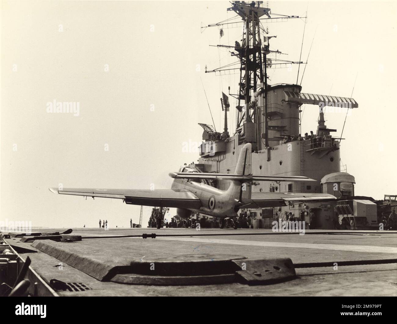 Short SB6 Seamew on the deck of an aircraft carrier Stock Photo - Alamy