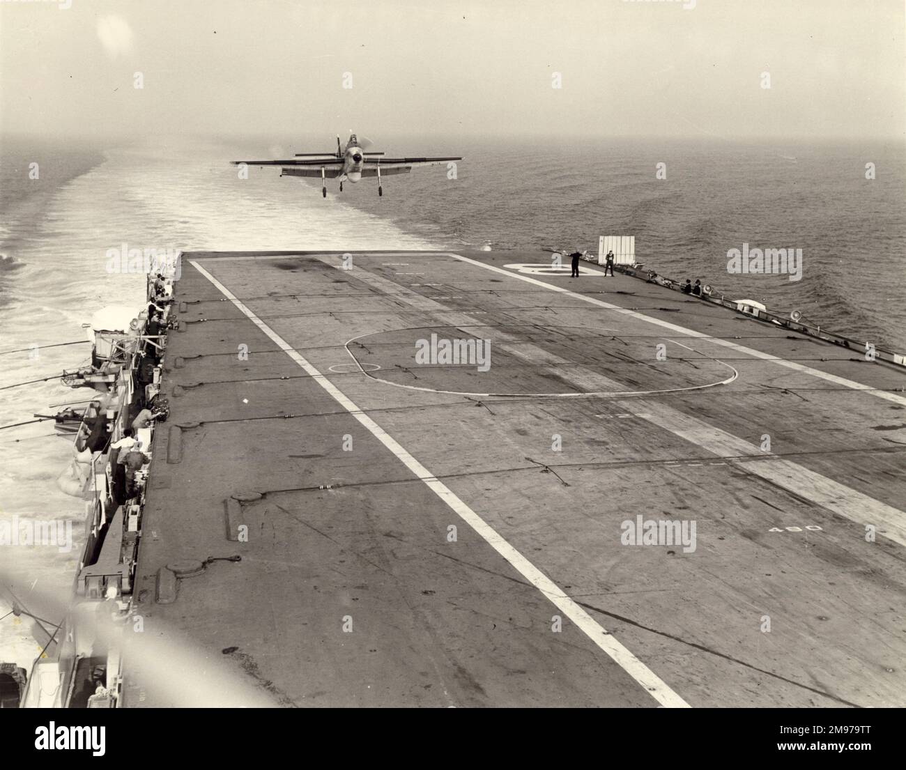 Short SB6 Seamew over the stern of an aircraft carrier Stock Photo - Alamy