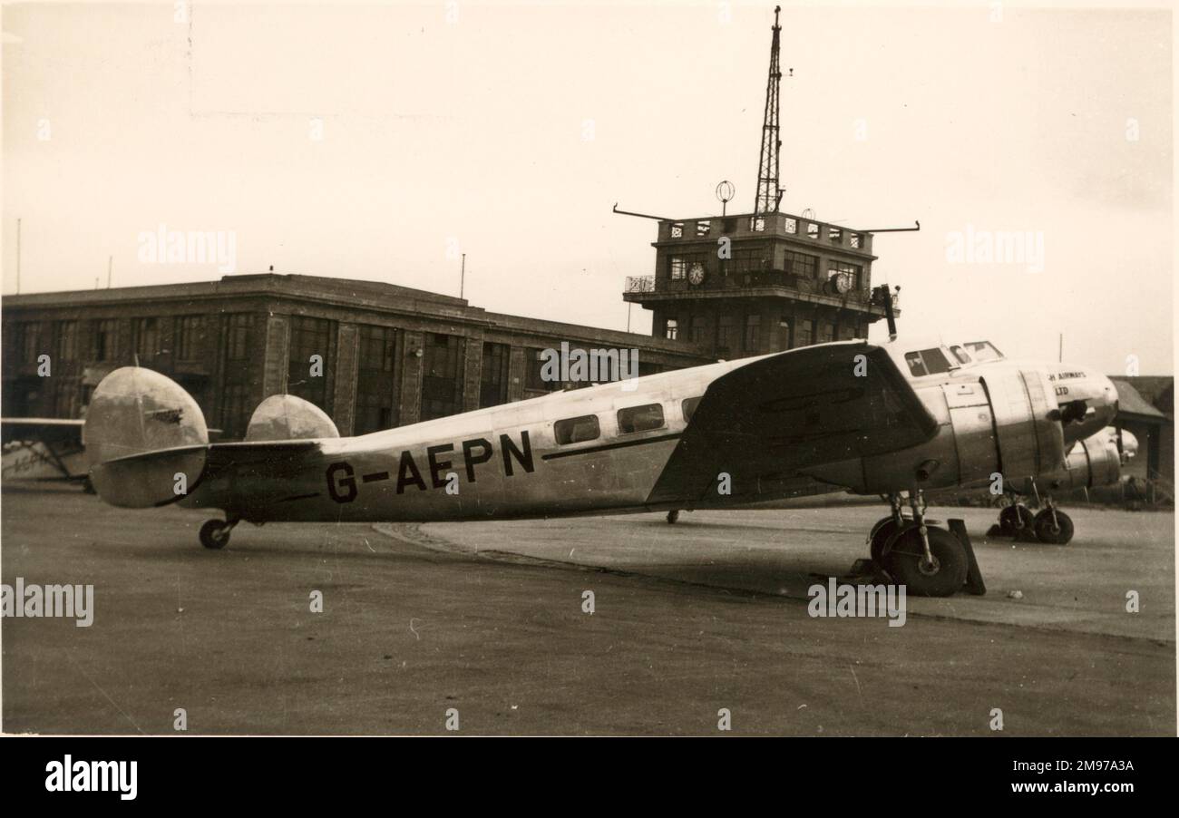 Lockheed Model 10A Electra, G-AEPN, of British Airways at Croydon ...
