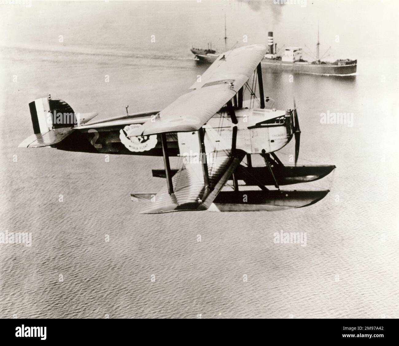 Douglas World Cruiser. The ‘Chicago’ photographed over Asian waters ...