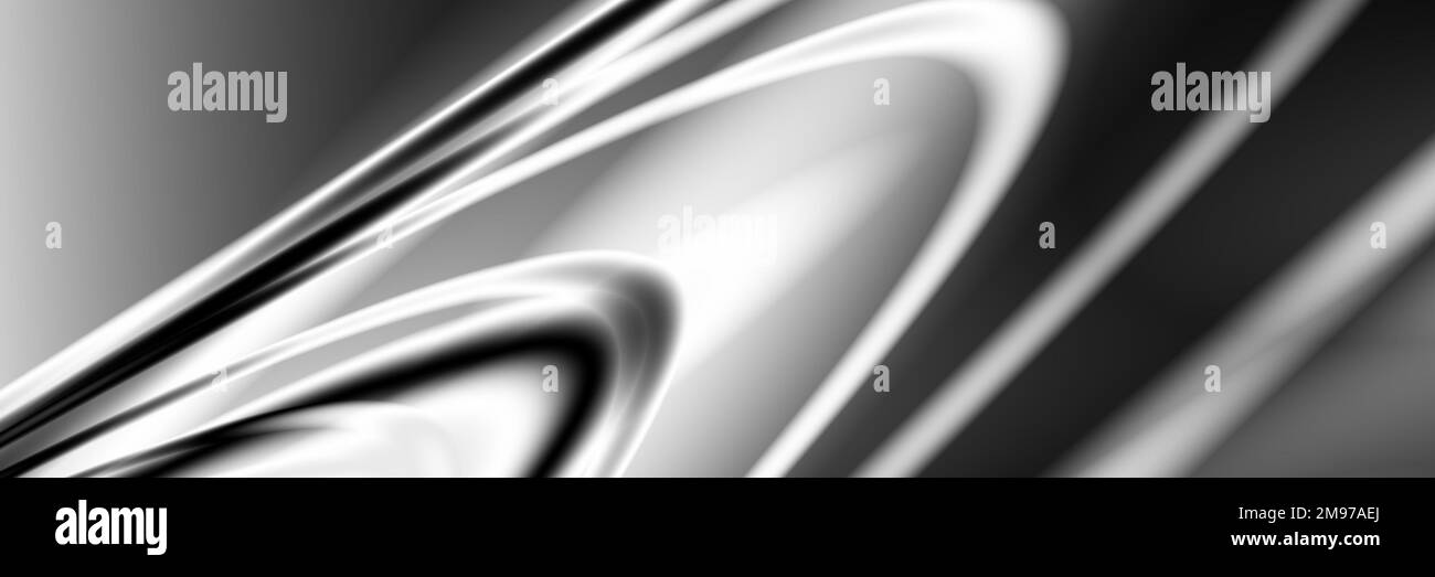 Fluid monochrome technlogy art website header design Stock Photo - Alamy