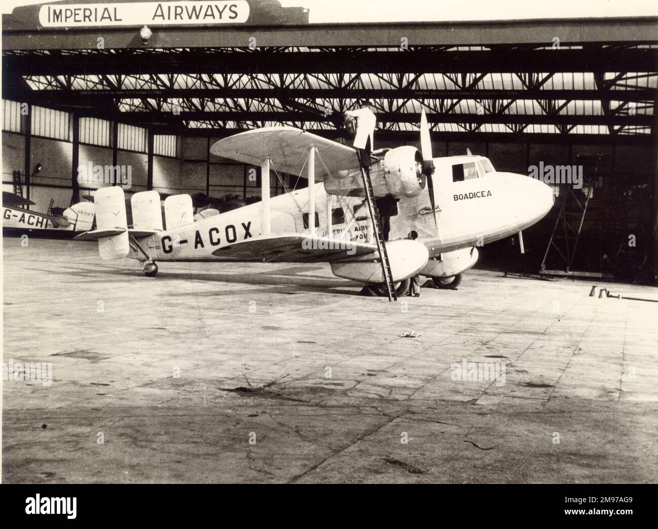 Boulton & Paul P71A, G-ACOX, Boadicea, of Imperial Airways Stock Photo ...