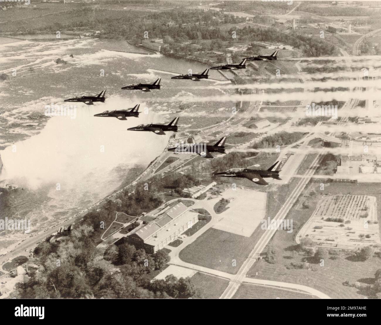 Folland Fo144 Gnat T1s of the Red Arrows Stock Photo - Alamy
