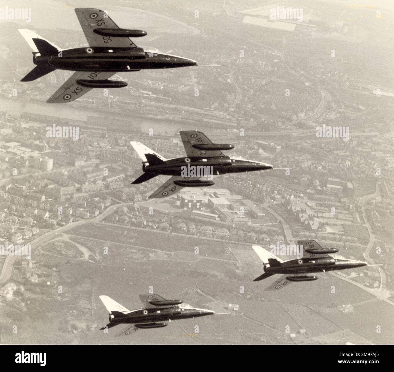 Four Folland Fo144 Gnat T1s, including XP510 and XS109, from No4 Flying ...