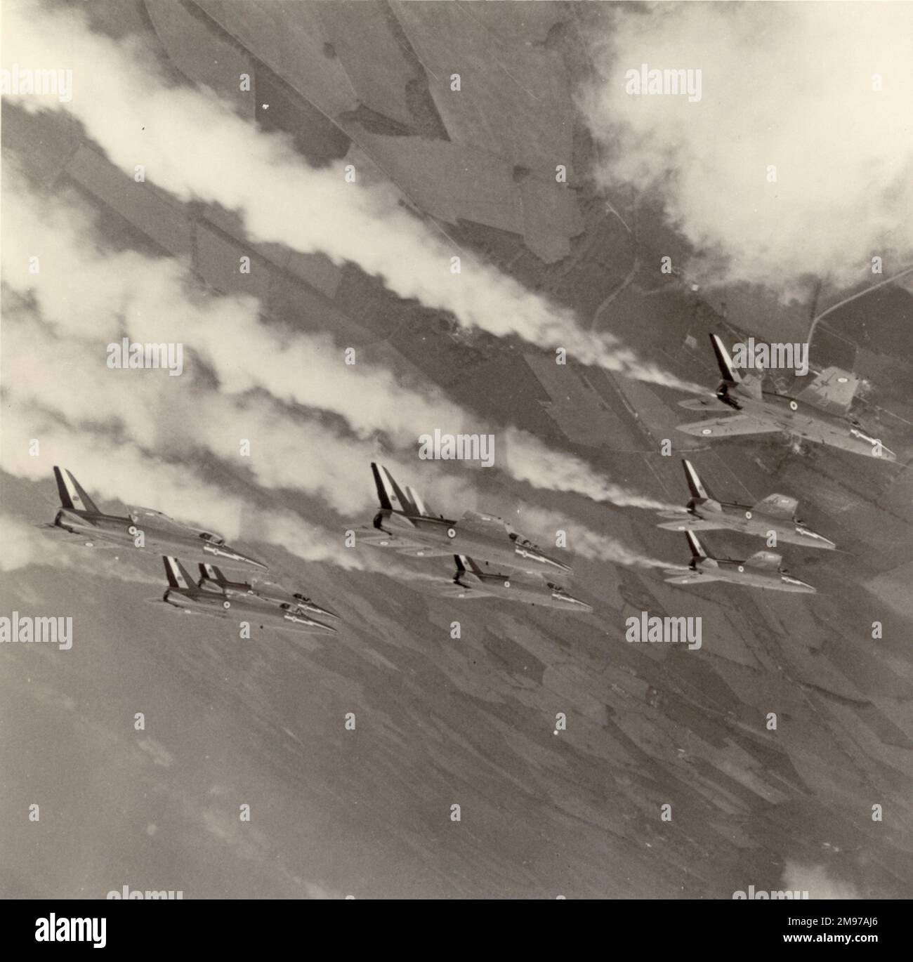 Folland Fo144 Gnat T1s of the Red Arrows Stock Photo - Alamy
