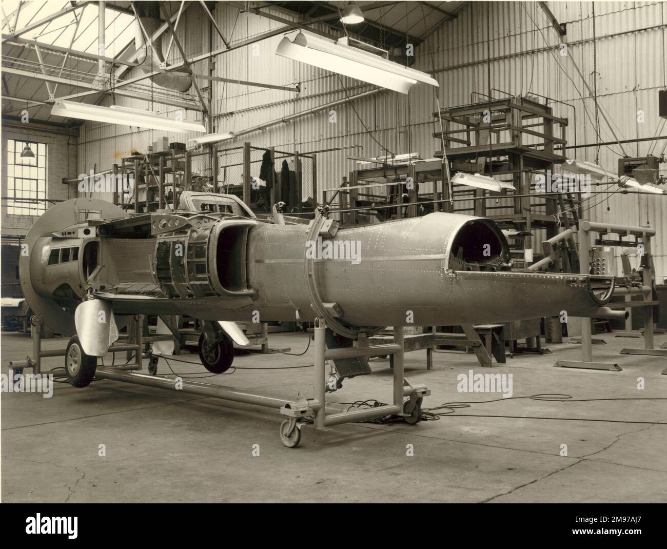 Folland Fo144 Gnat T1 during construction at Hamble Stock Photo - Alamy