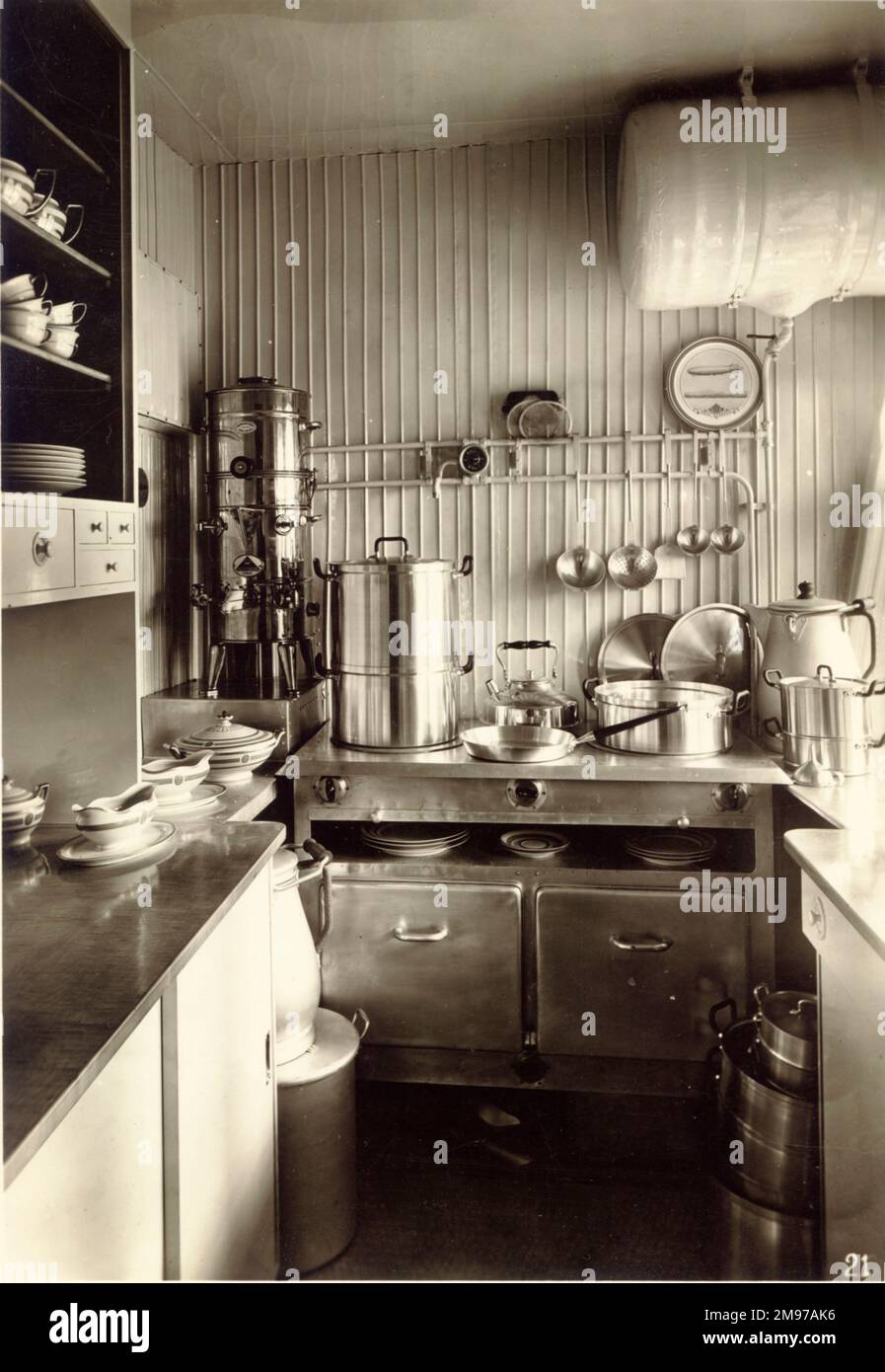 Kitchen aboard the Graf Zeppelin, LZ 127 Stock Photo - Alamy