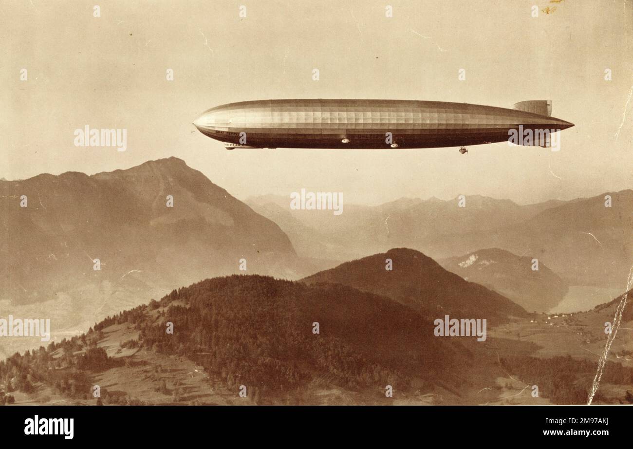The Graf Zeppelin, LZ 127, over Switzerland Stock Photo - Alamy