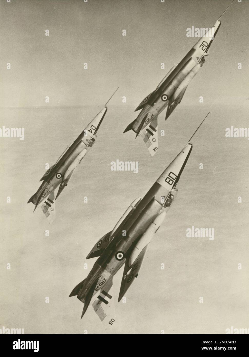 Three Folland Fo144 Gnat T1s, XP502, XP504 and XR539, from No4 Flying ...