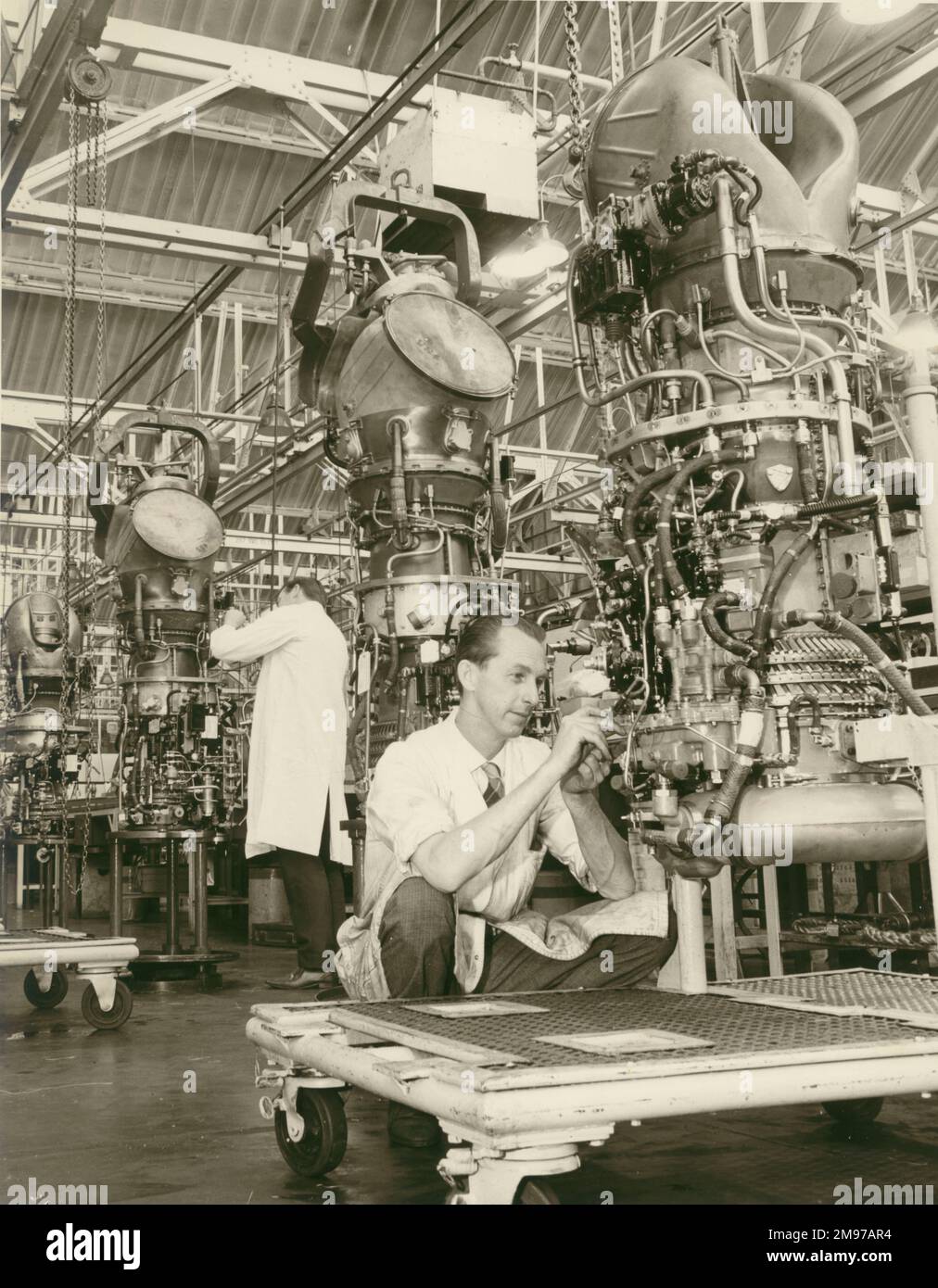 Rolls-Royce Gnome H1400-1 turboshaft production Stock Photo - Alamy