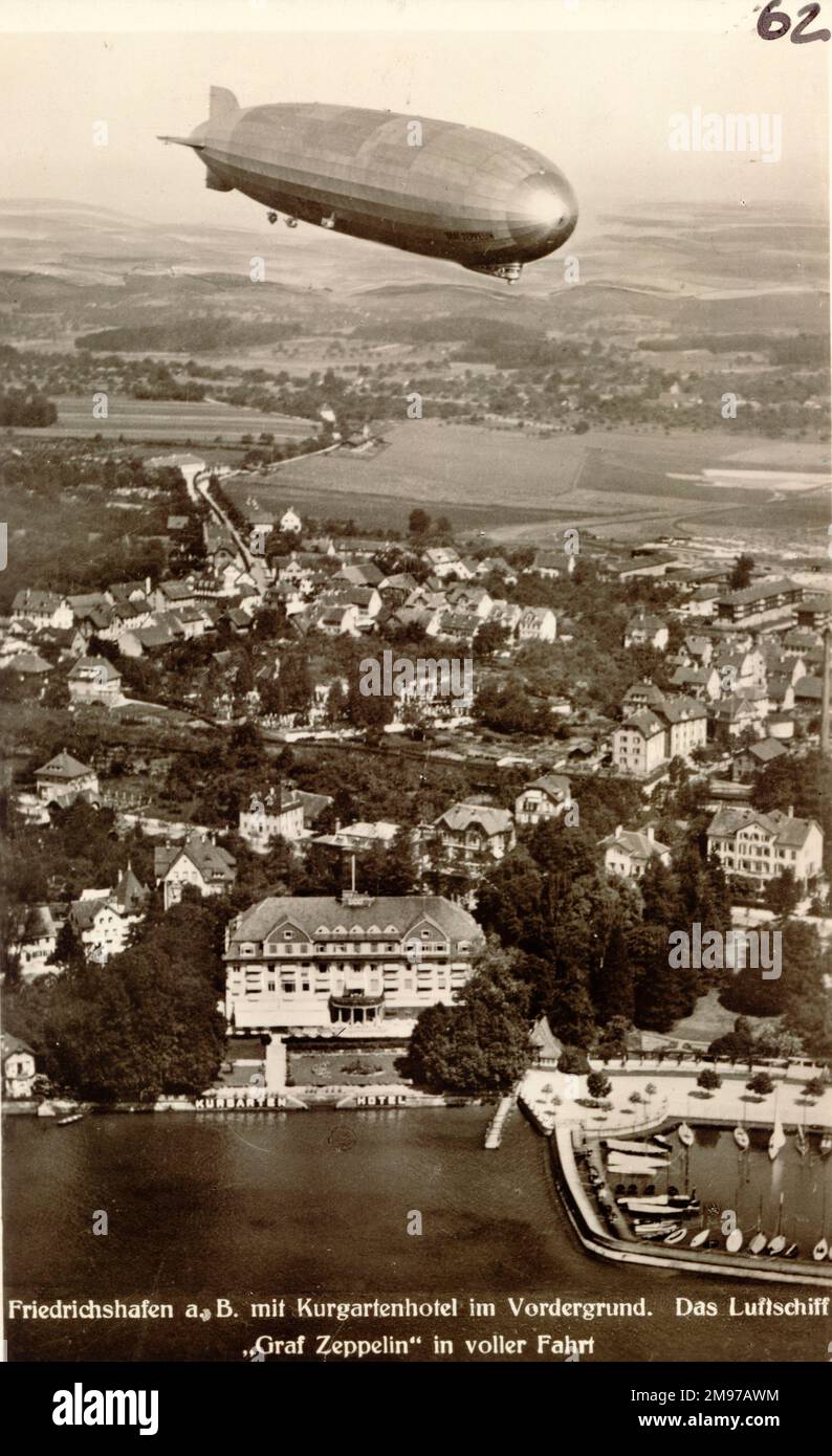 The Graf Zeppelin, LZ 127, over Friedrichshafen Stock Photo - Alamy