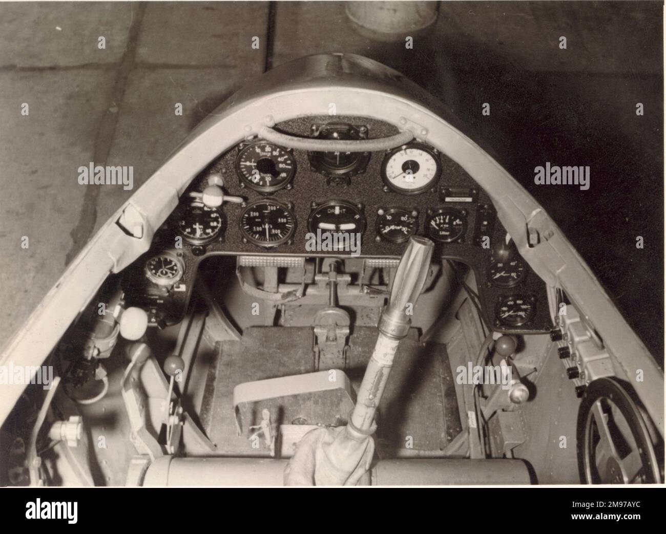 Messerschmitt Me163 Komet cockpit during tests at Peenemünde-West in ...