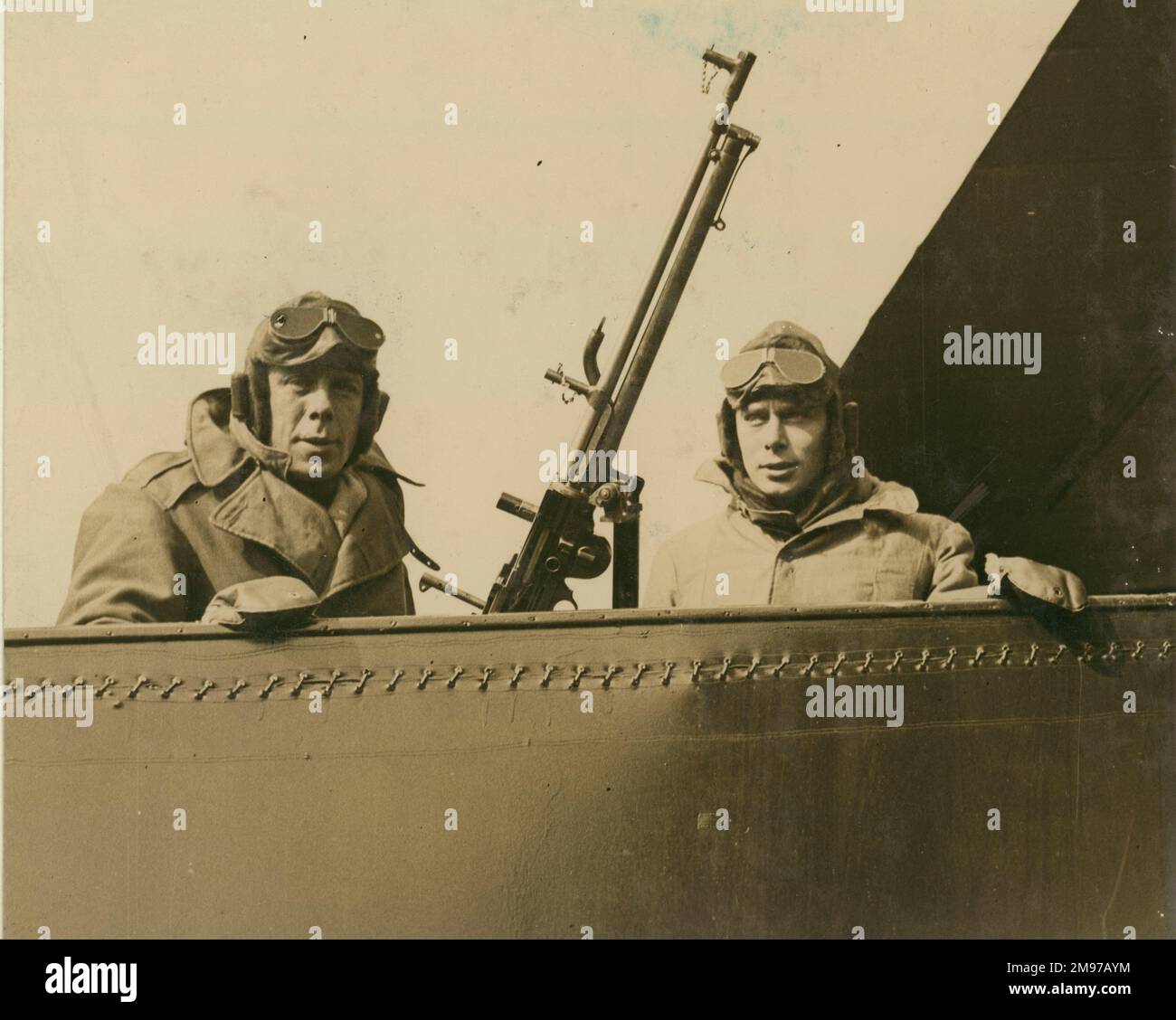 Captain Prince Albert (later George VI) with Major Greig about to fly ...