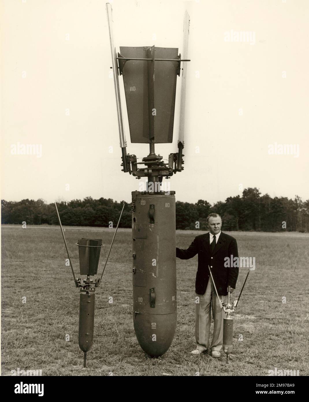 Experimental Kaman rotochute application on a standard military M2 air ...