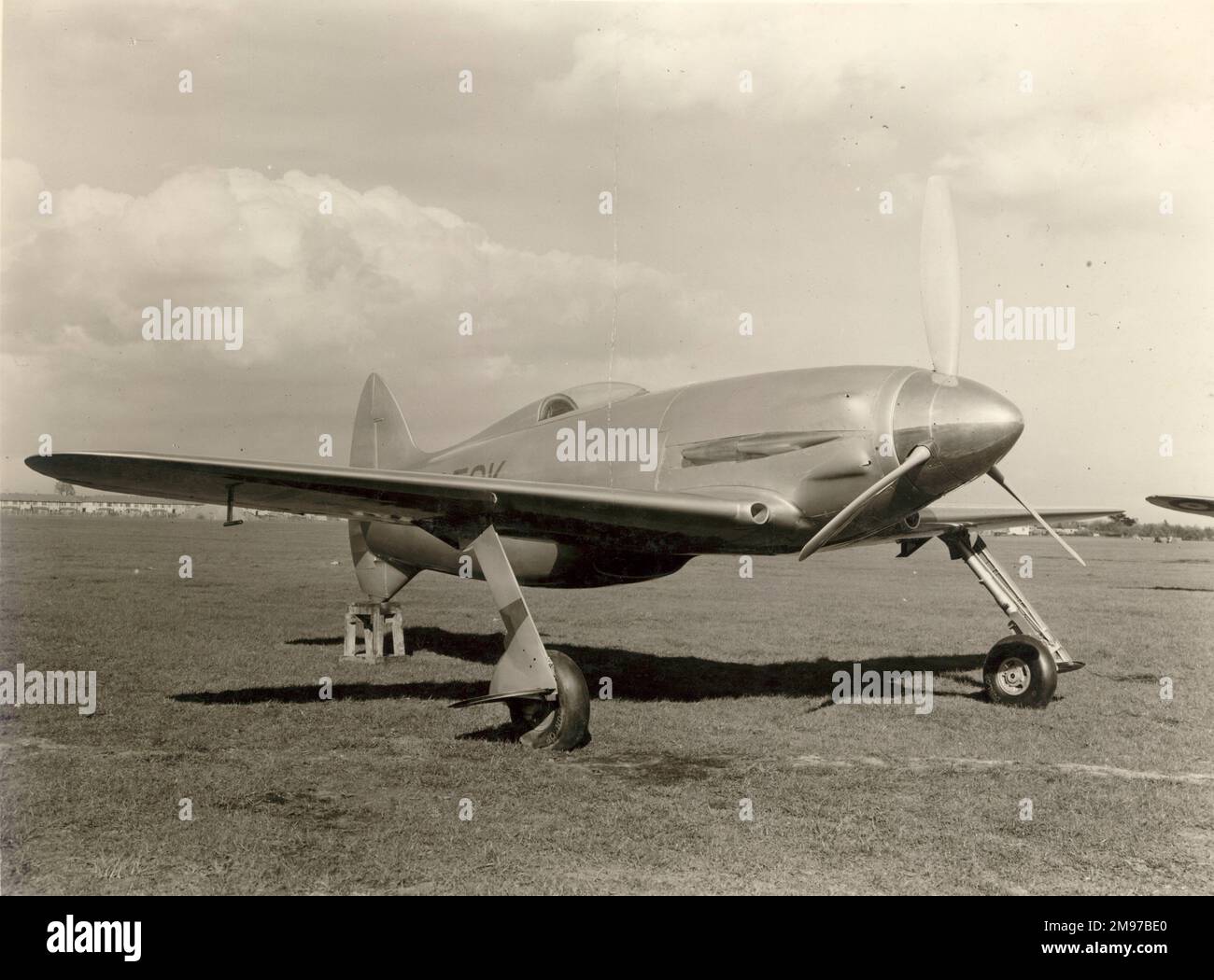Napier-Heston Type 5 Racer, G-AFOK, crashed at the end of its first ...