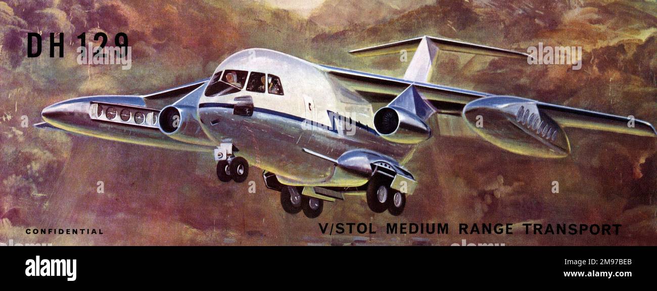Cover of brochure for the de Havilland DH129 V/STOL medium range transport Stock Photo - Alamy