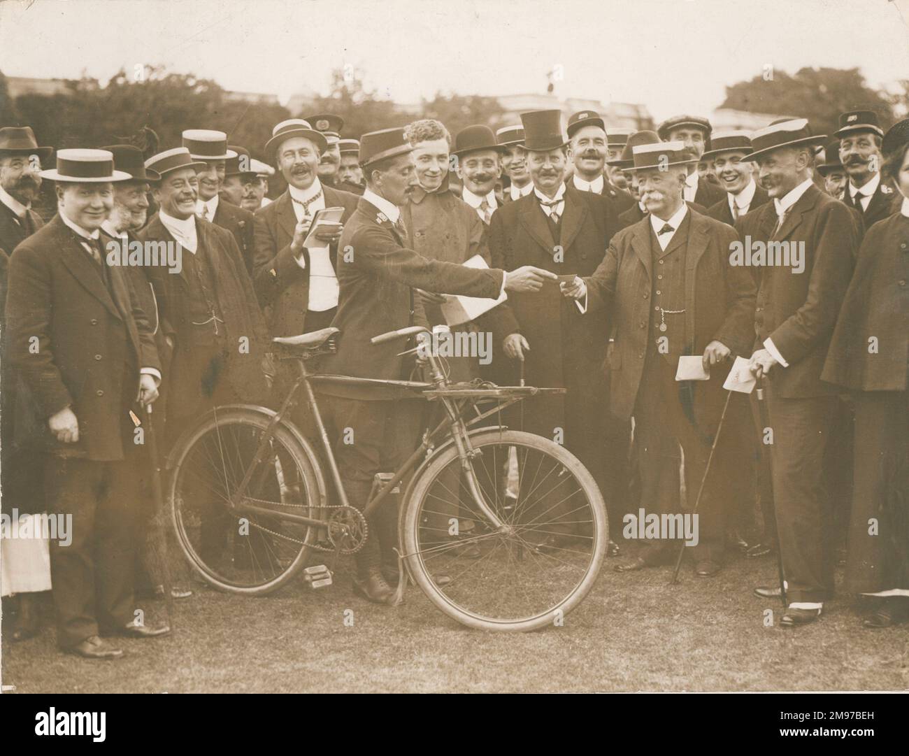 Britain’s first aerial mail arrives at Windsor. The Postmaster of ...