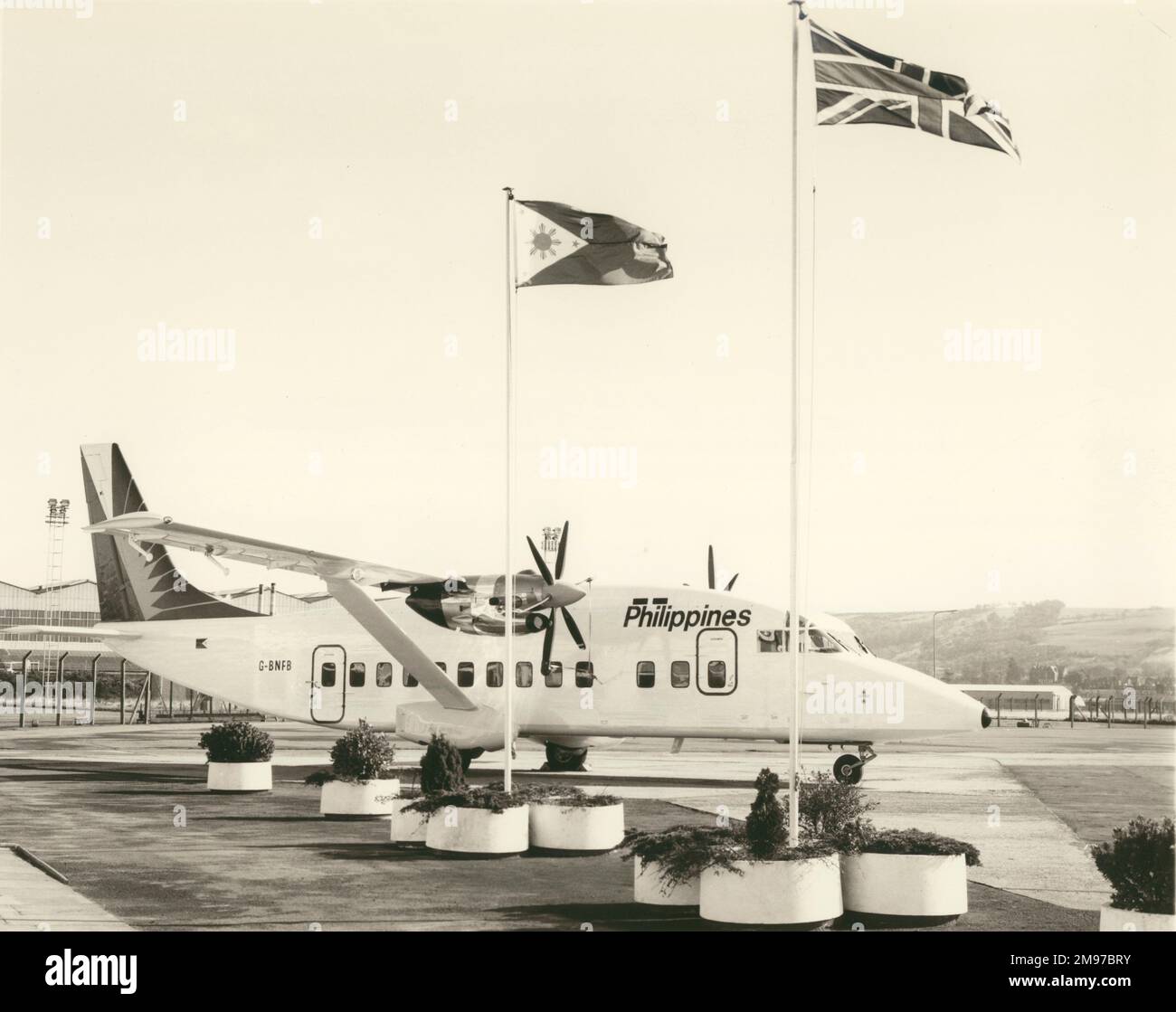 The first Short 360-300, G-BNFB, for Philippine Airlines Stock Photo ...
