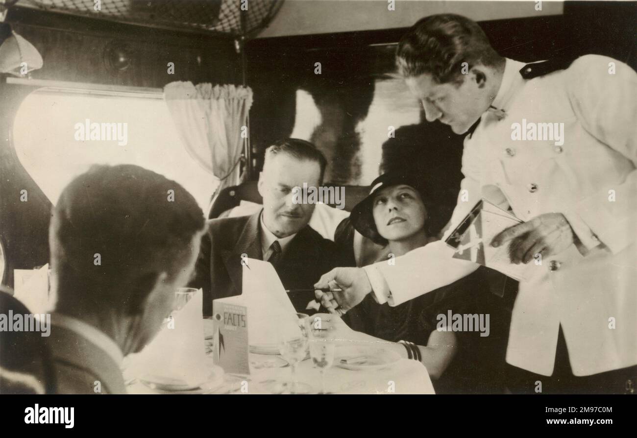 Service aboard Short L17 Scylla, G-ACJJ, of Imperial Airways Stock ...