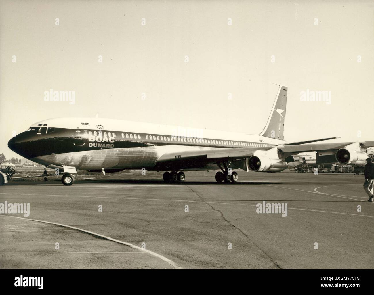 The first Boeing 707-320C freighter for BOAC Stock Photo - Alamy