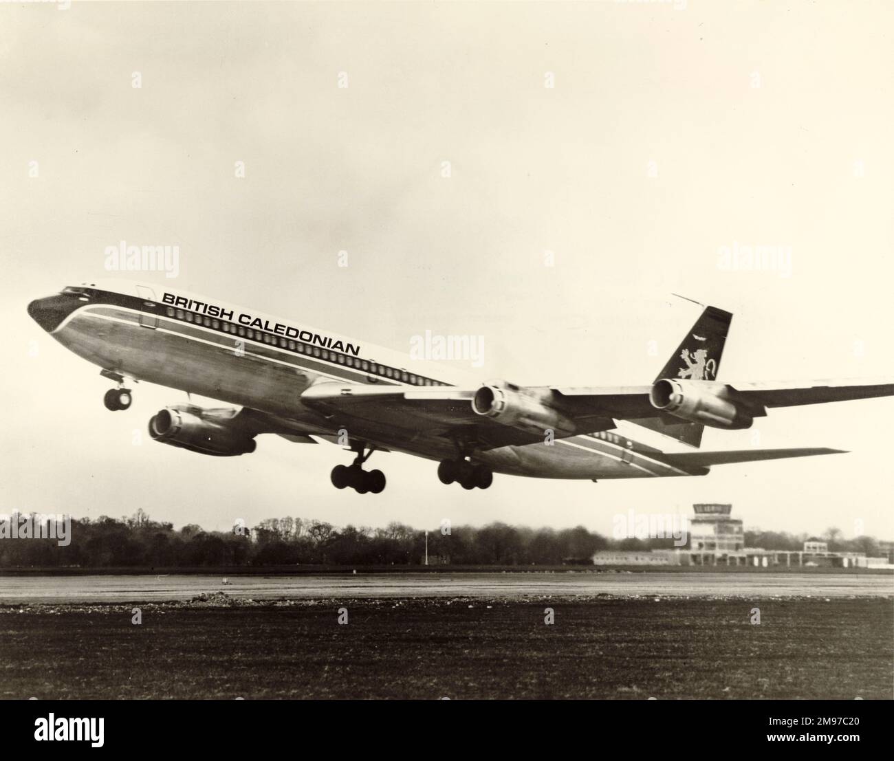 Boeing 707-320C of British Caledonian Stock Photo - Alamy