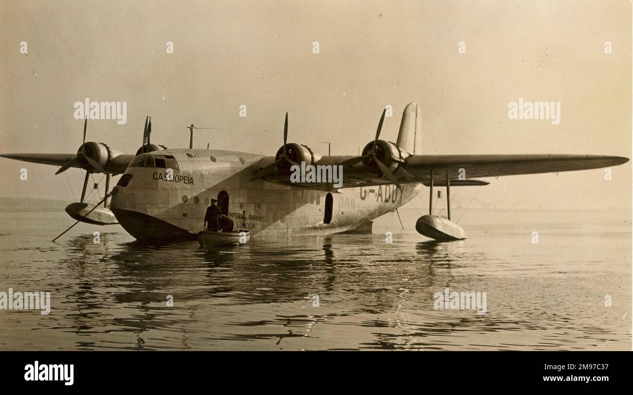 Short S23 Empire Flying Boat, G-ADDY, Cassiopeia, at Southampton prior ...