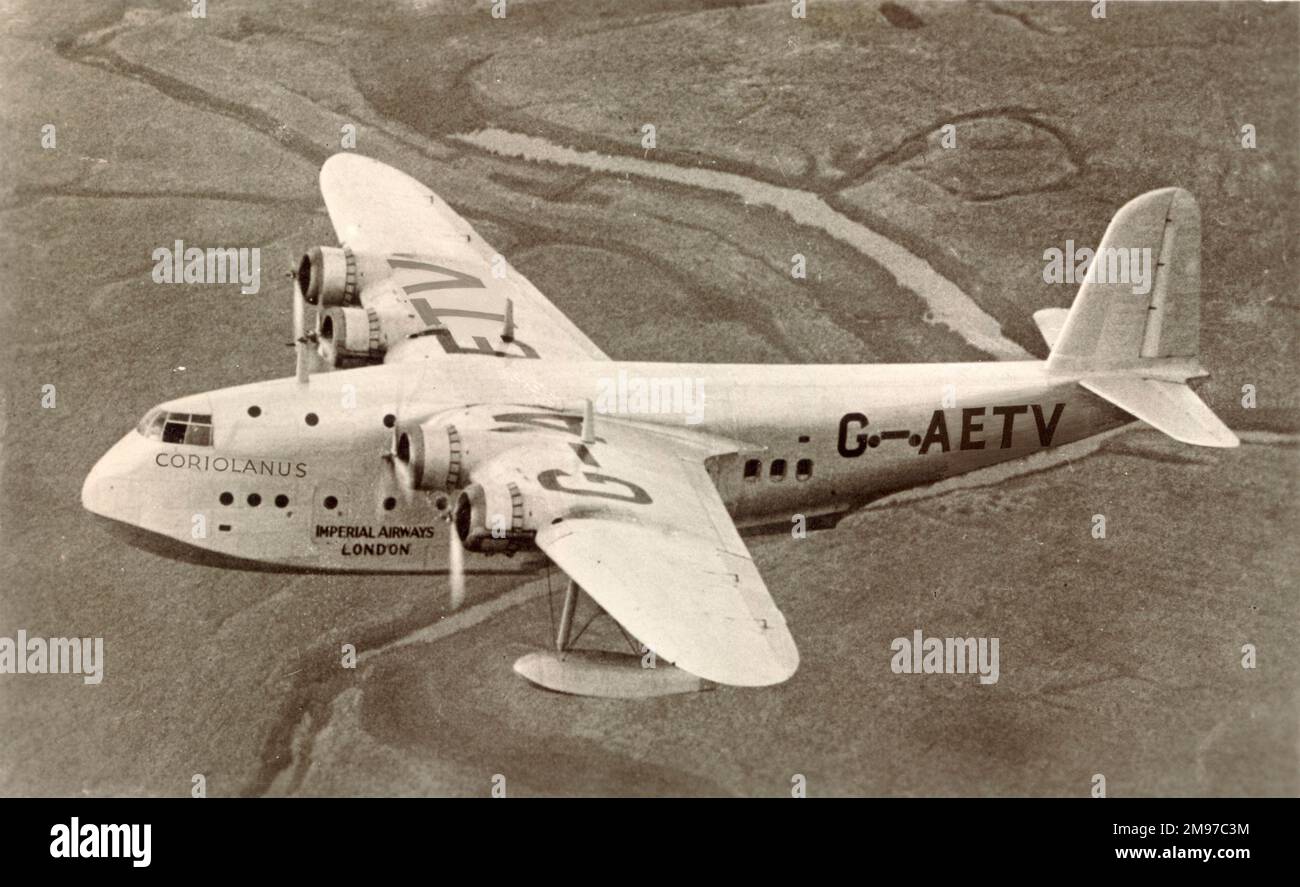 Short S23 Empire Flying Boat, G-AETV, Coriolanus, which became VH-ABG ...
