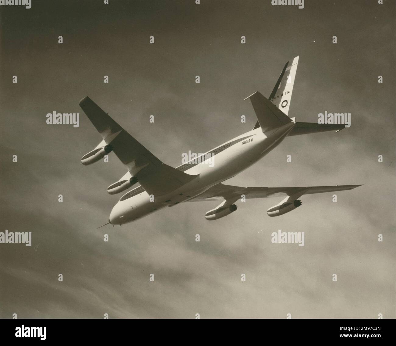 The seventh flight of the first Convair 880, N801TW, 10 February 1959 ...