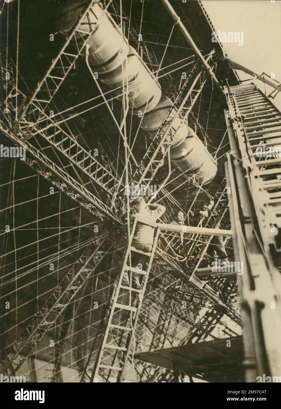 The Graf Zeppelin II, LZ 130, during construction at Friedrichshafen ...