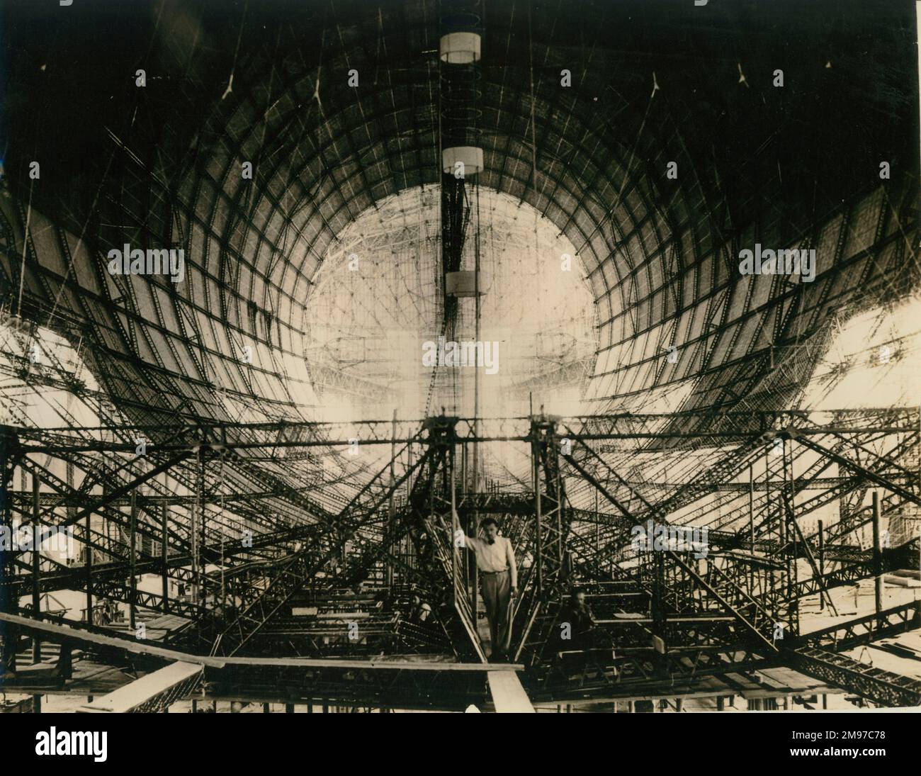 The view looking towards the stern of the Graf Zeppelin II, LZ 130 ...