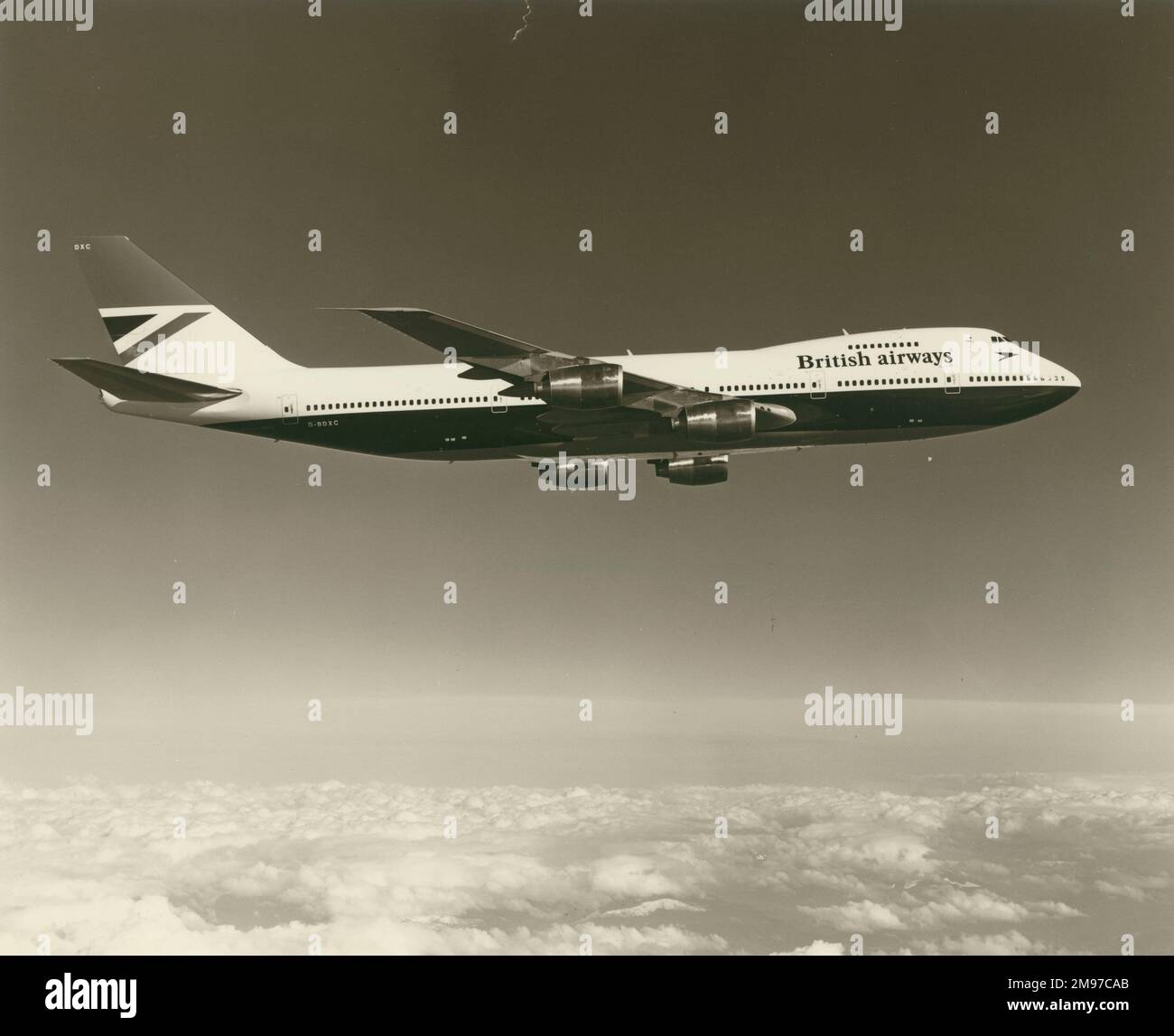 Boeing 747-236B, G-BDXC, of British Airways, powered by four Rolls ...