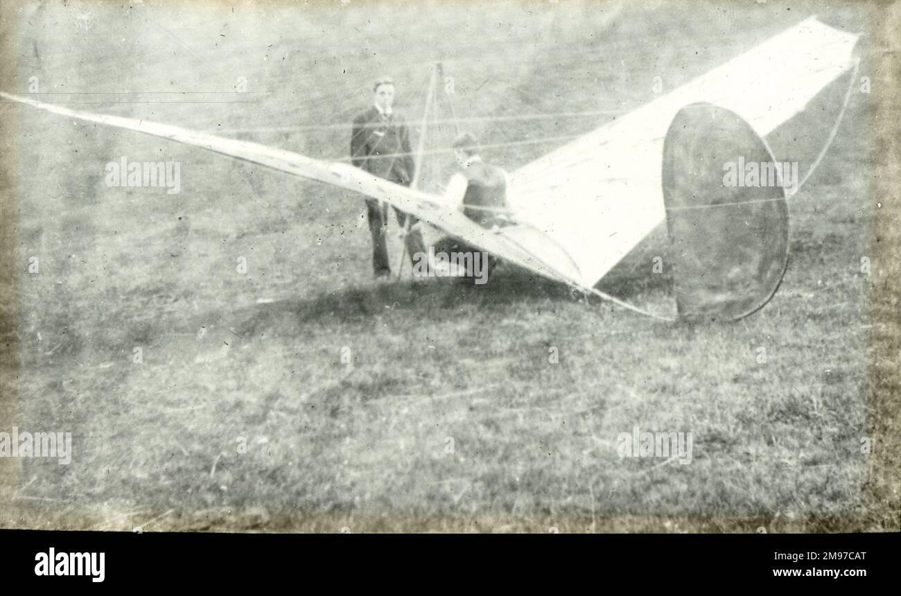 Pilcher Bat in its original form without horizontal tail surfaces, 1895 ...