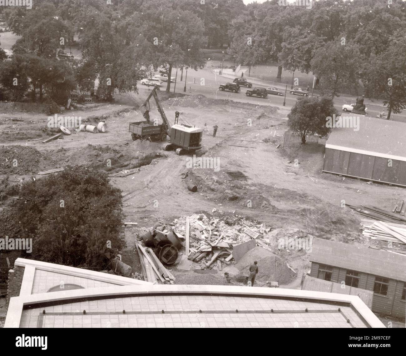 View from the rear of No.4 Hamilton Place over the newly constructed Lecture Theatre to where ...
