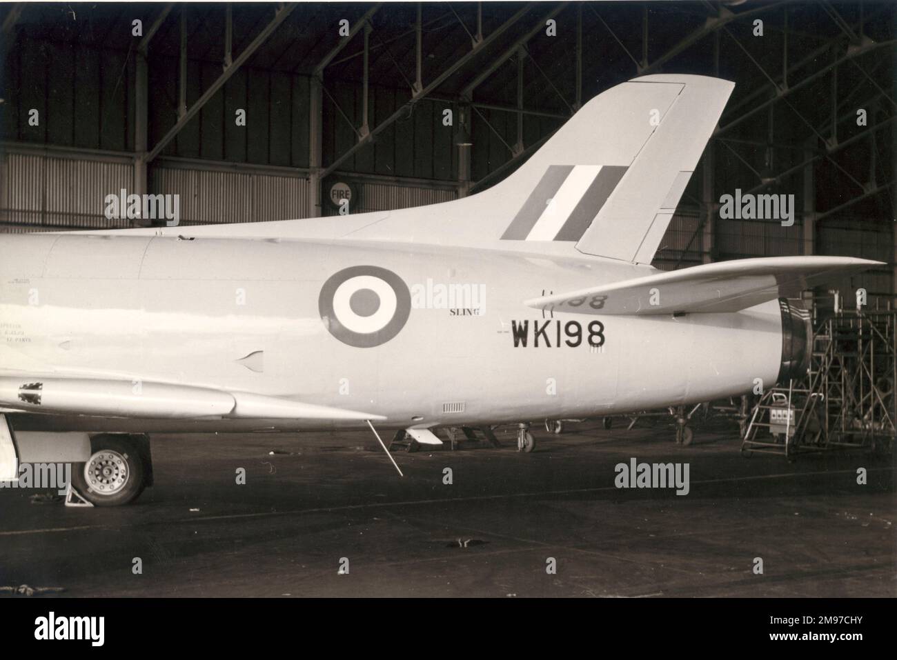 The rear fuselage of Supermarine Swift F4, WK198 Stock Photo - Alamy