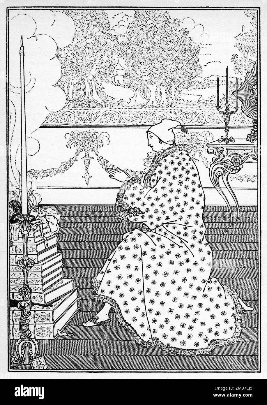 The Baron's Prayer. Scene from The Rape of the Lock poem by Alexander ...