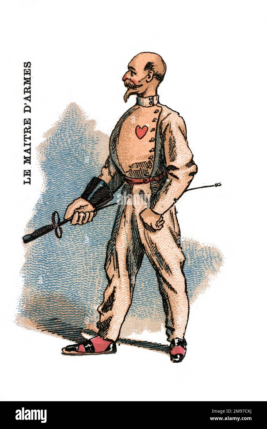 French card game - Yes or No - Occupations series. Illustration of a ...