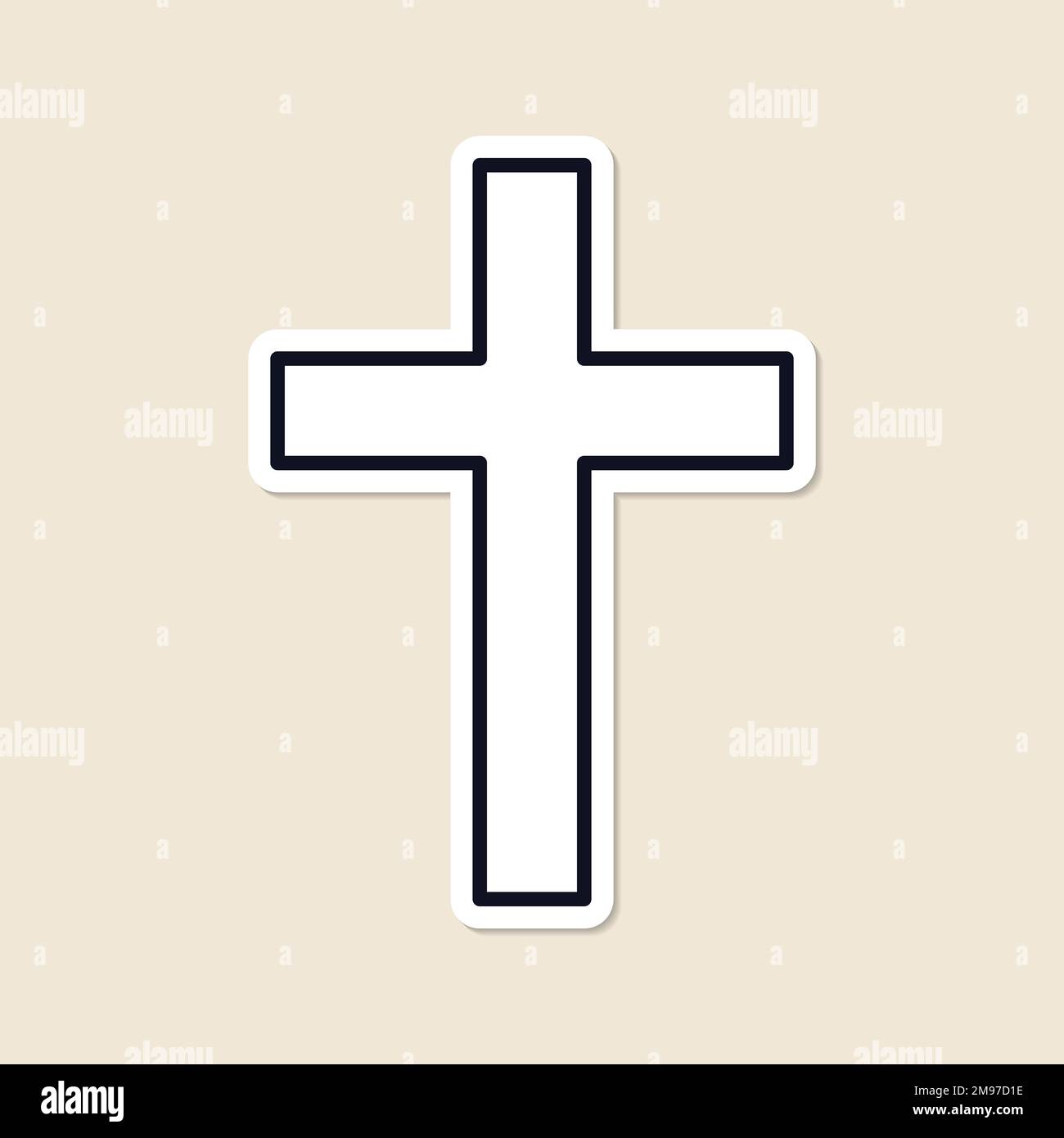 The Christian cross sticker design element vector Stock Vector Image ...