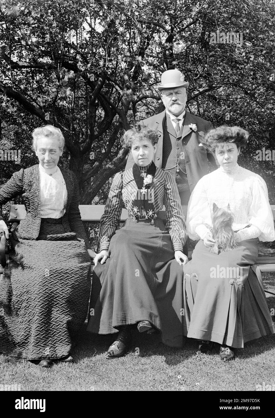 Edwardian group in garden at Offerton Lane, Stockport - William ...
