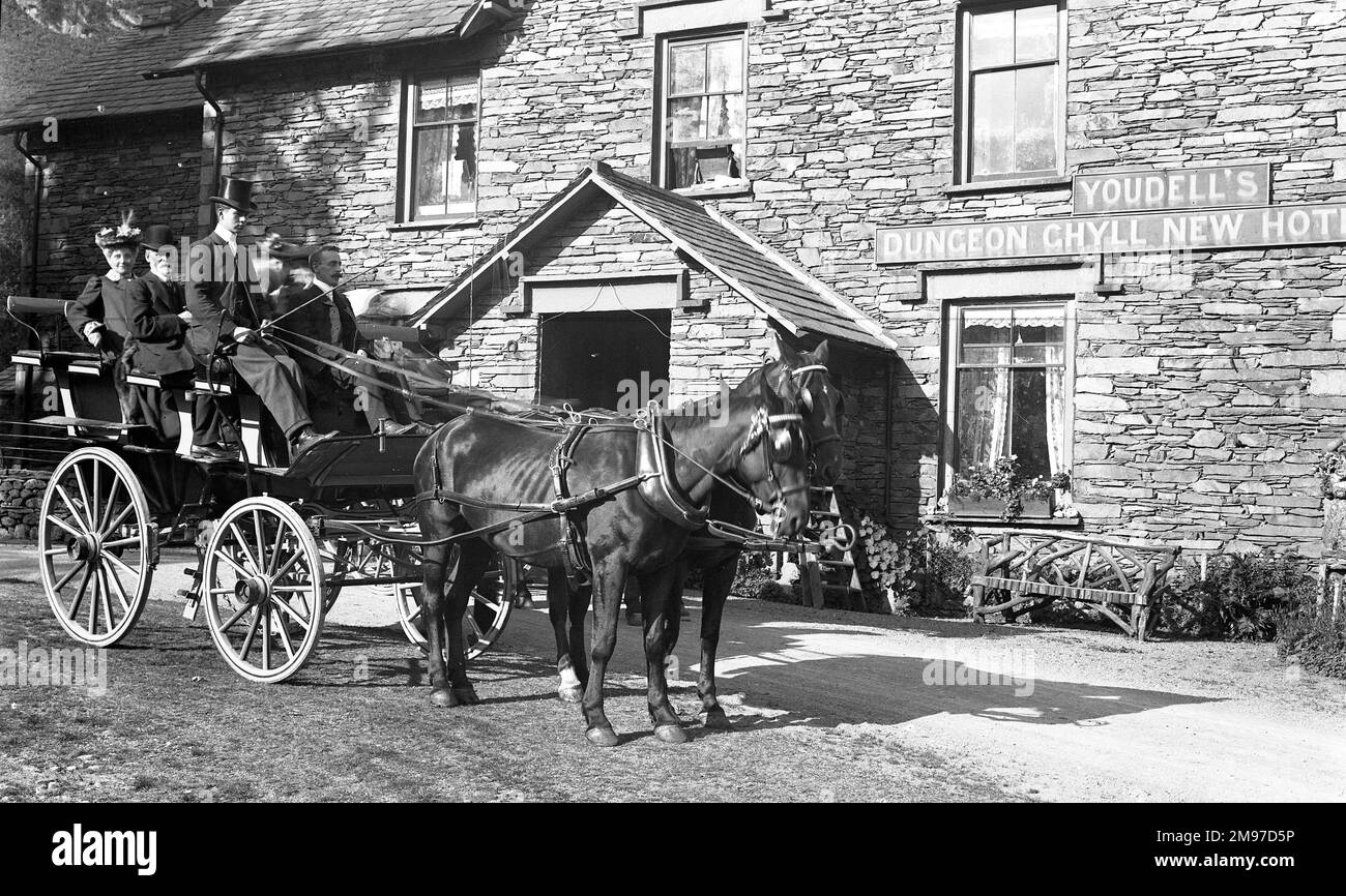 Coach at Dugeon Ghyll New Hotel in the Lake District, still going today ...
