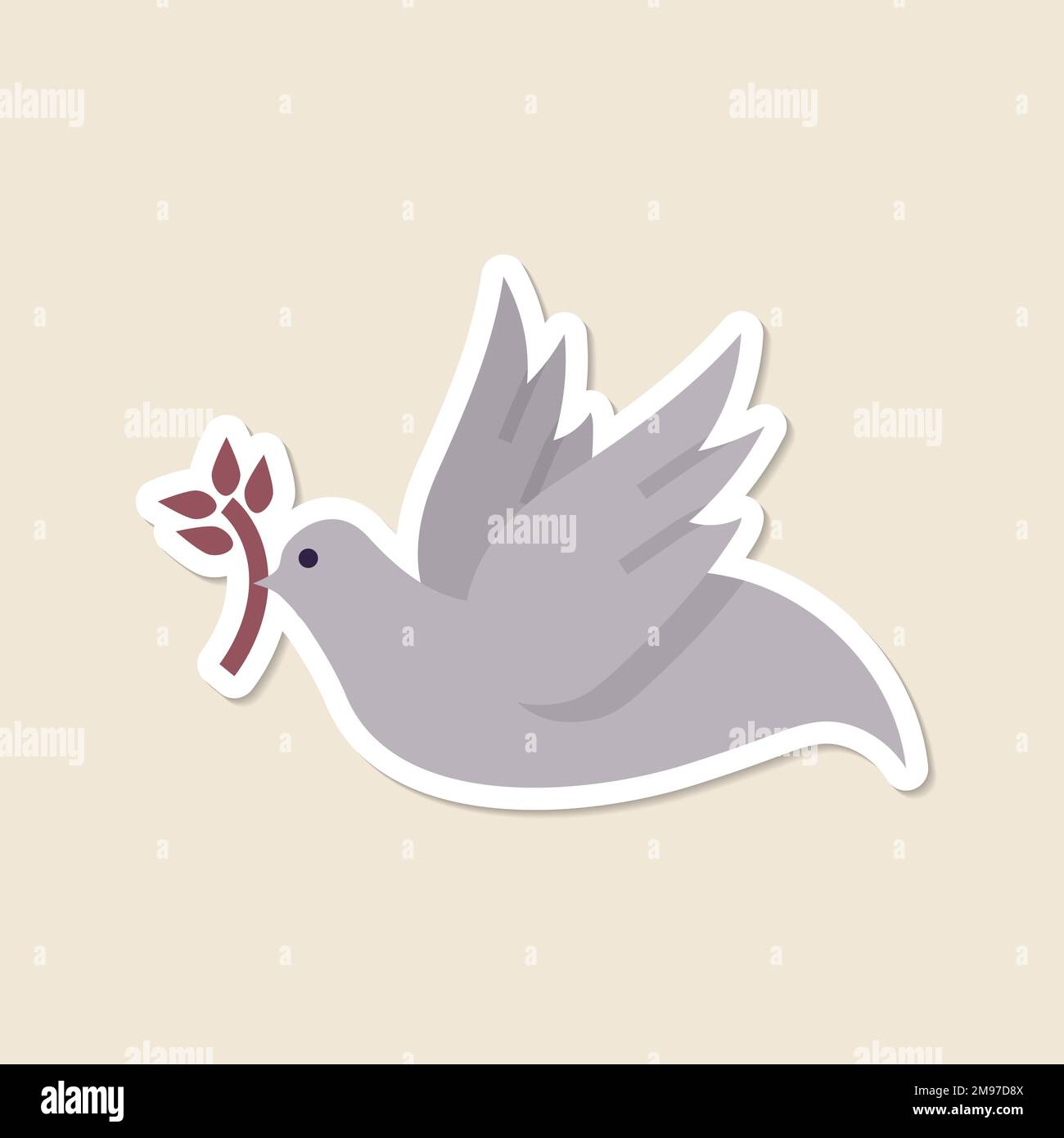 Christian dove of peace symbol sticker vector Stock Vector Image & Art ...